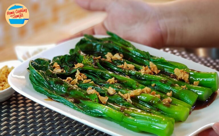Choy Sum Recipe with Crispy Garlic Bits and Oyster Sauce • Home Cooking ...